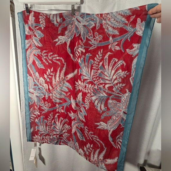 LOFT | Accessories | Nwt Ann Taylor Loft Infinity Scarf Red Blue Floral ...
